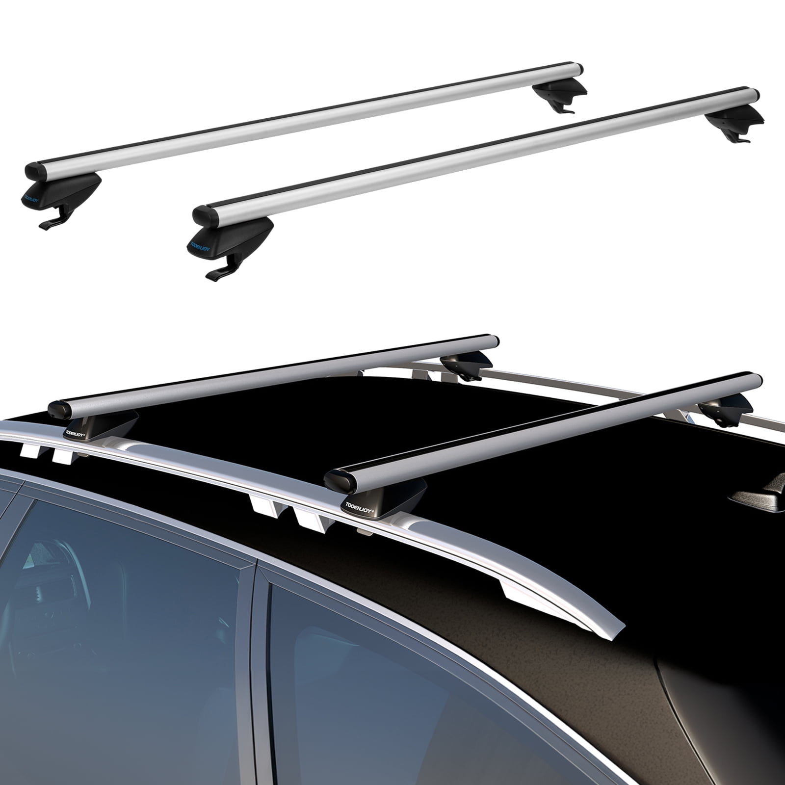 COWVIE 54'' Roof Rack Cross Bars, Adjustable Aluminum Cargo Bars Fits ...