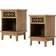COZAYH Set of 2 Retro Rustic Nightstand Solid Fir End Table Side Table ...
