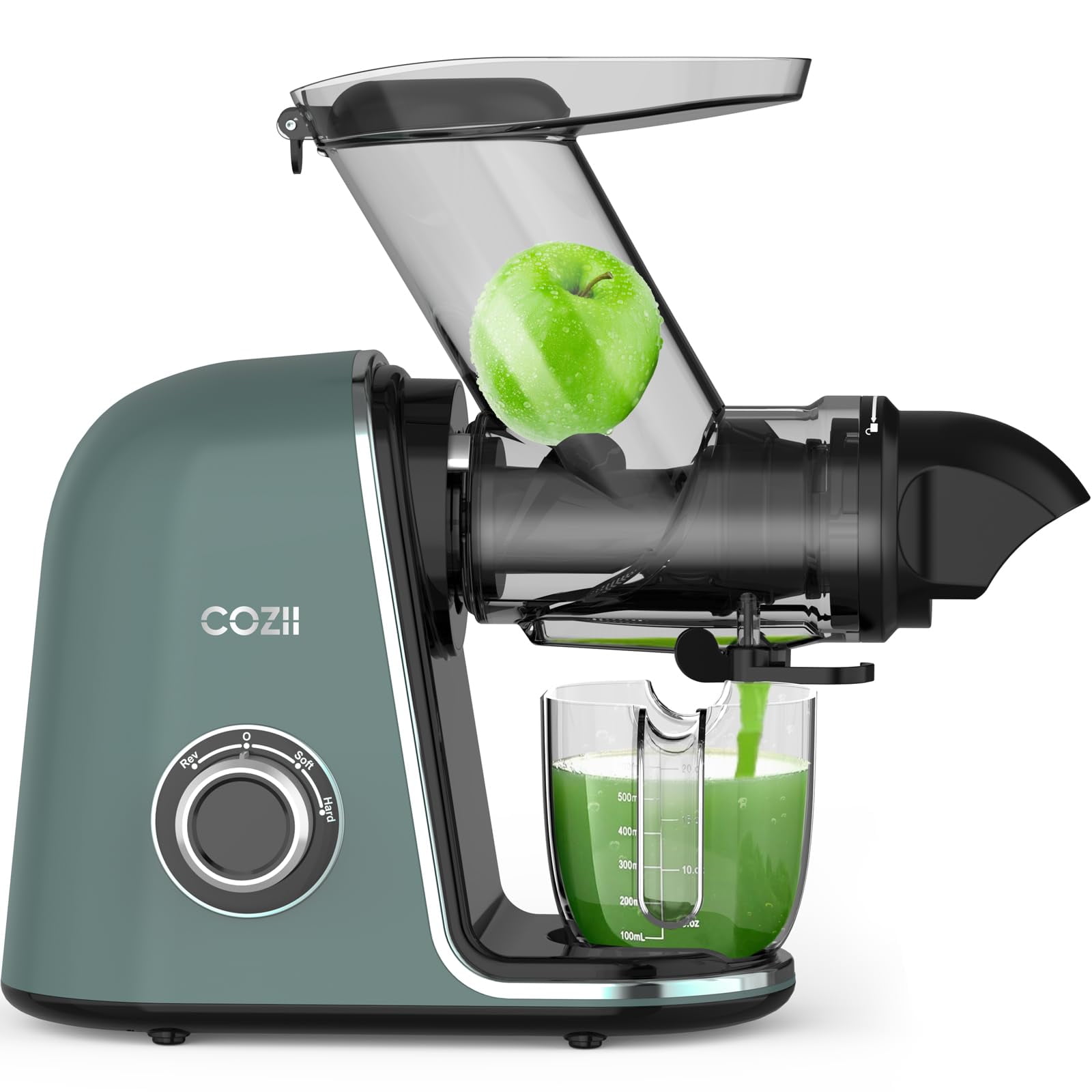 COZII Cold Press Juicer,Non-Clog Slow Masticating Juicer Soft/hard Mode ...