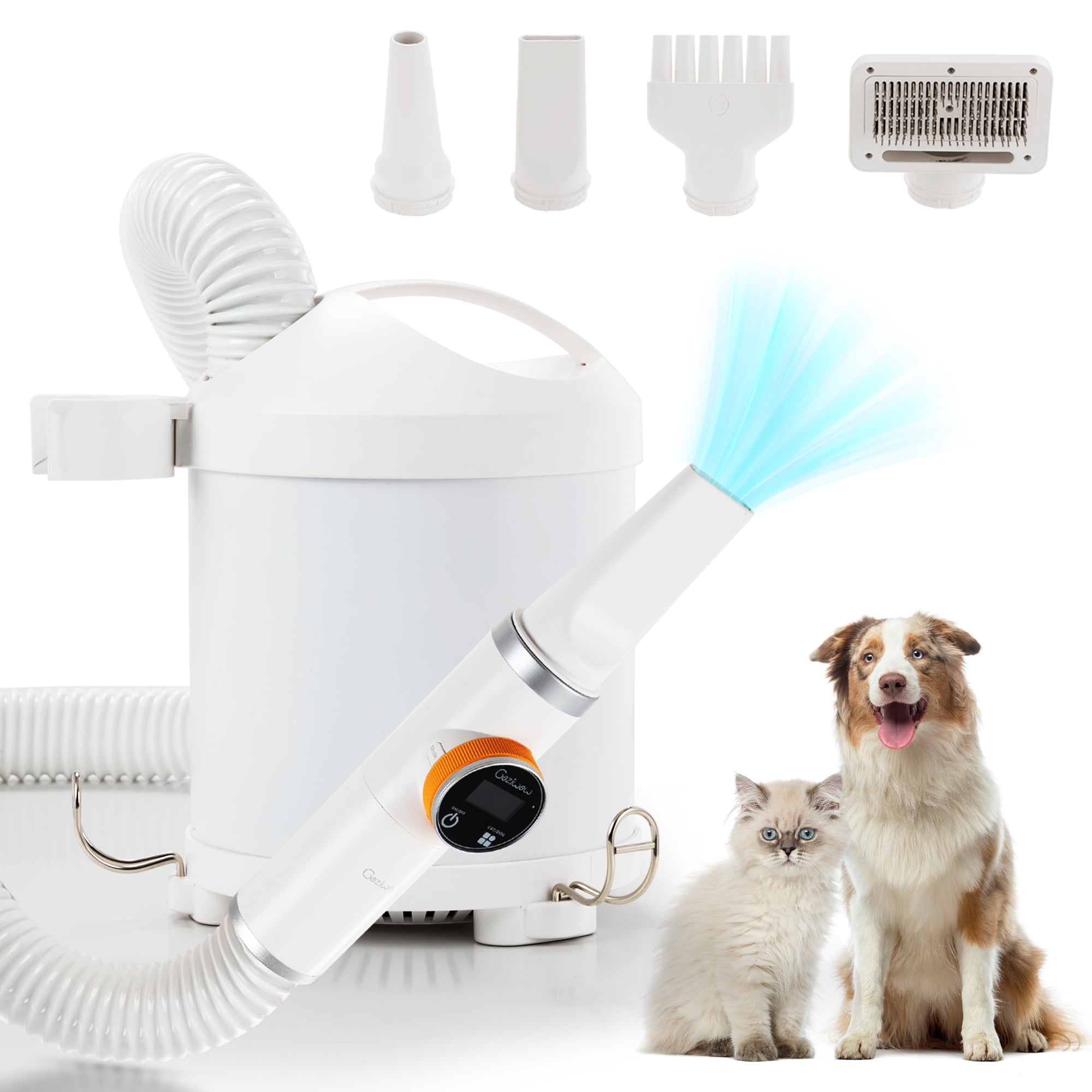 COZIWOW Pet Hair Dryer 1600W Smart Blower Pet Grooming Hair Care Drying ...
