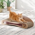 COZIWOW 2-in-1 Cardboard Cat Scratcher Bed & Lounger Scratching Post ...
