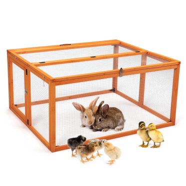 "UBesGoo Large Pet Outdoor Runs, 61"" Wooden Chicken Coop House, Rabbit ...