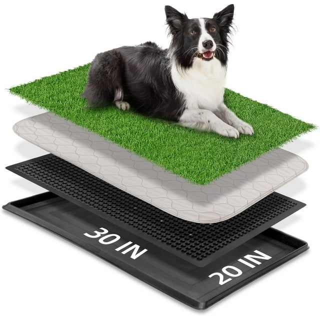 COZIWOW Dog Grass Pad, Large Artificial Grass Patch for Dogs with Tray ...