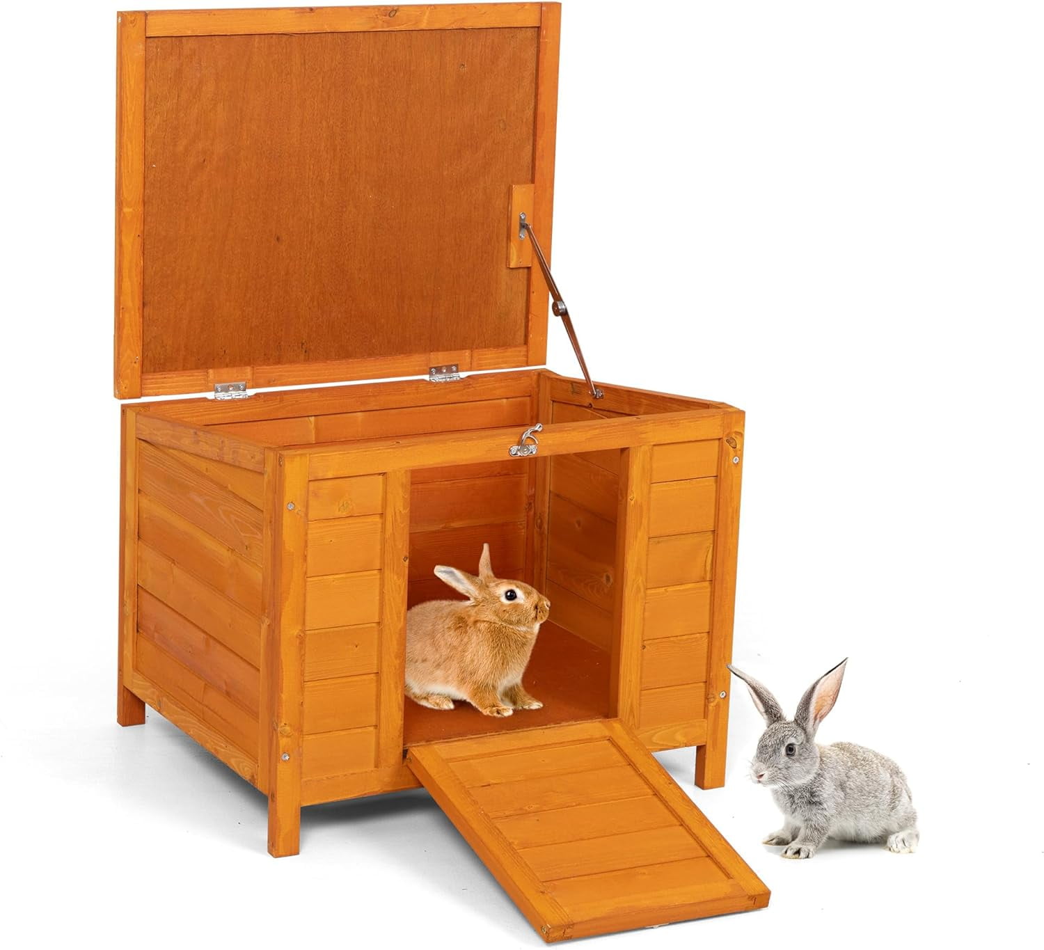 COZIWOW Fashion Wooden Small Animal House, Stable Outdoor Rabbit Hutch ...