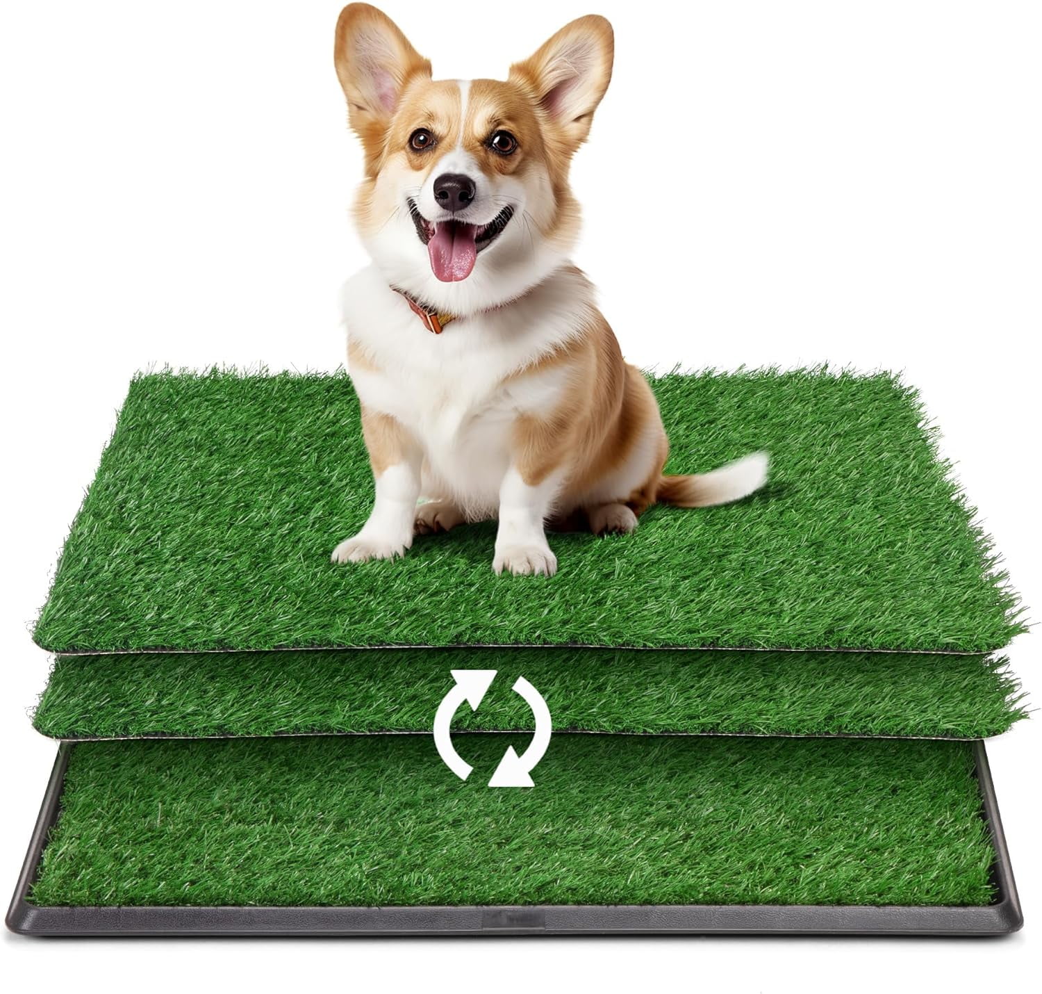COZIWOW Grass Pad for Dogs with Tray, 30" x 20" Large Dog Grass Pad ...