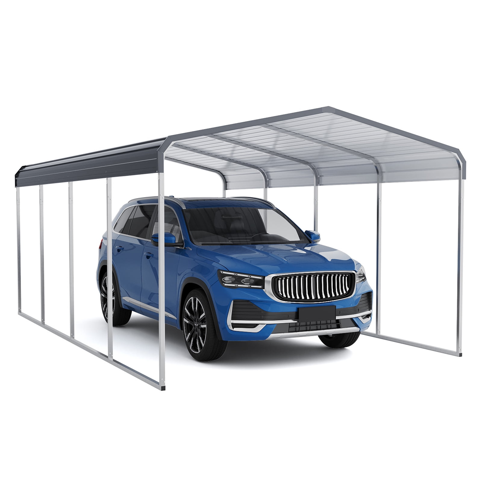 COZONY 12*20ft Heavy Duty Metal Carport Shed, Reinforced Galvanized ...