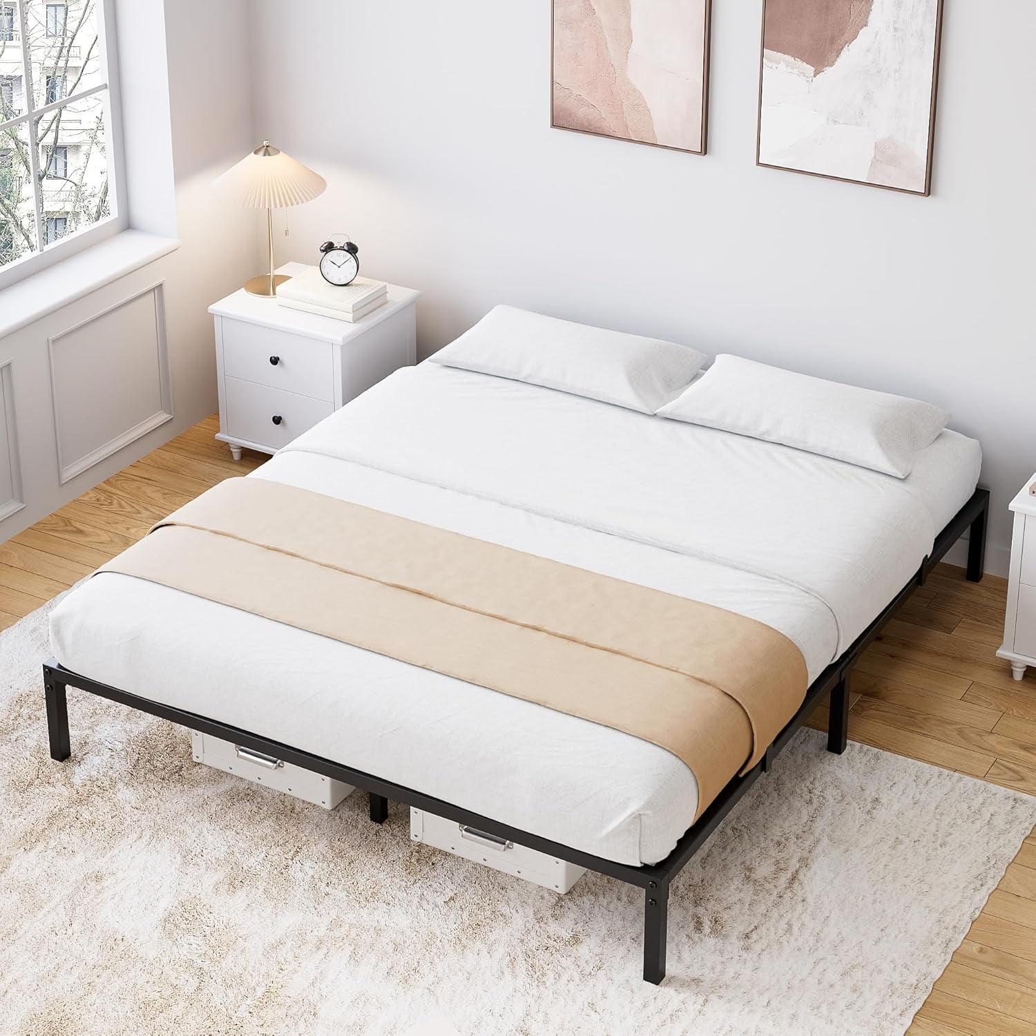 COZONY 12-Inch Full Bed Frame – Heavy Duty Metal Platform Bed Frame, No ...