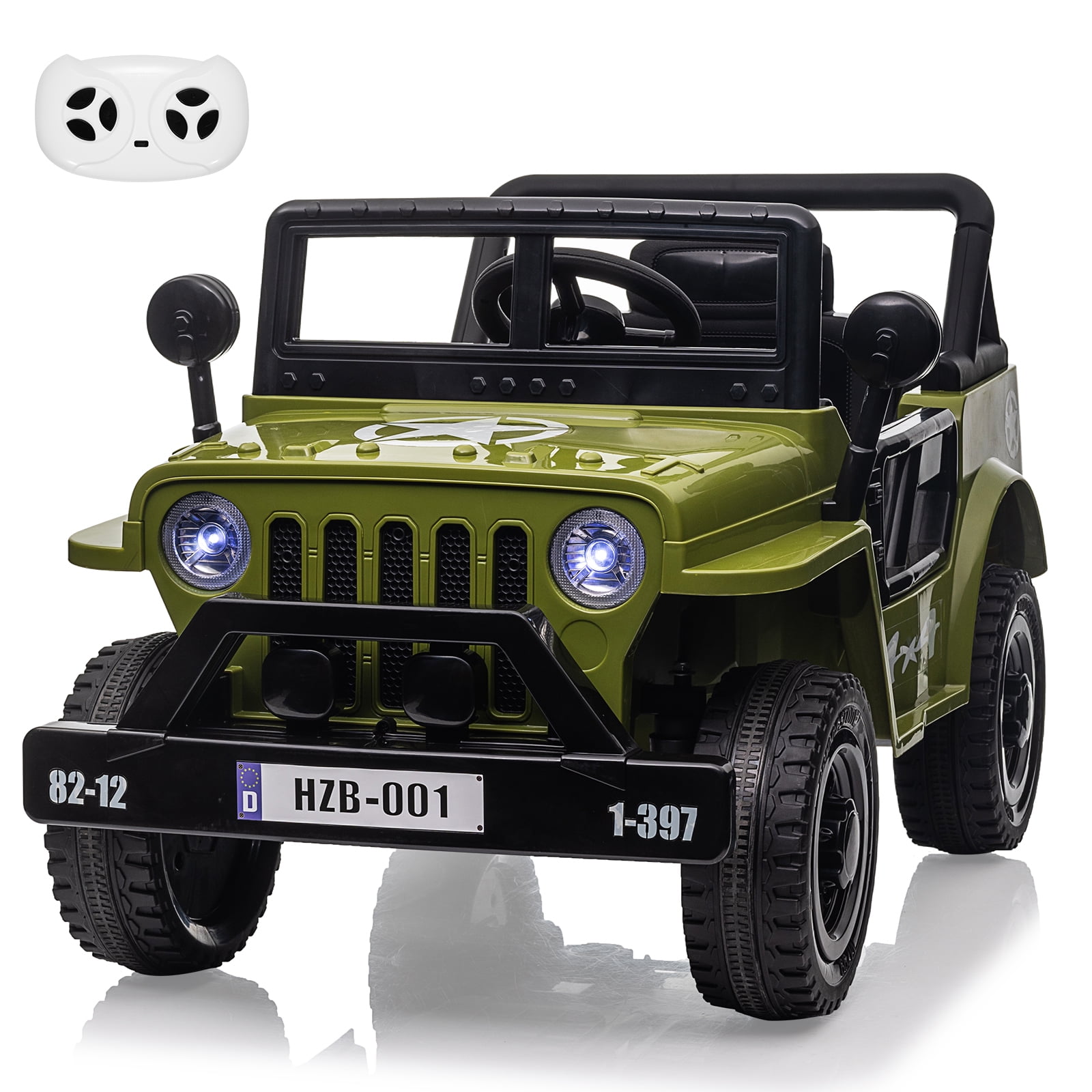 COZONY 12V Kids Ride On Truck, Battery Powered Electric Cars with LED ...