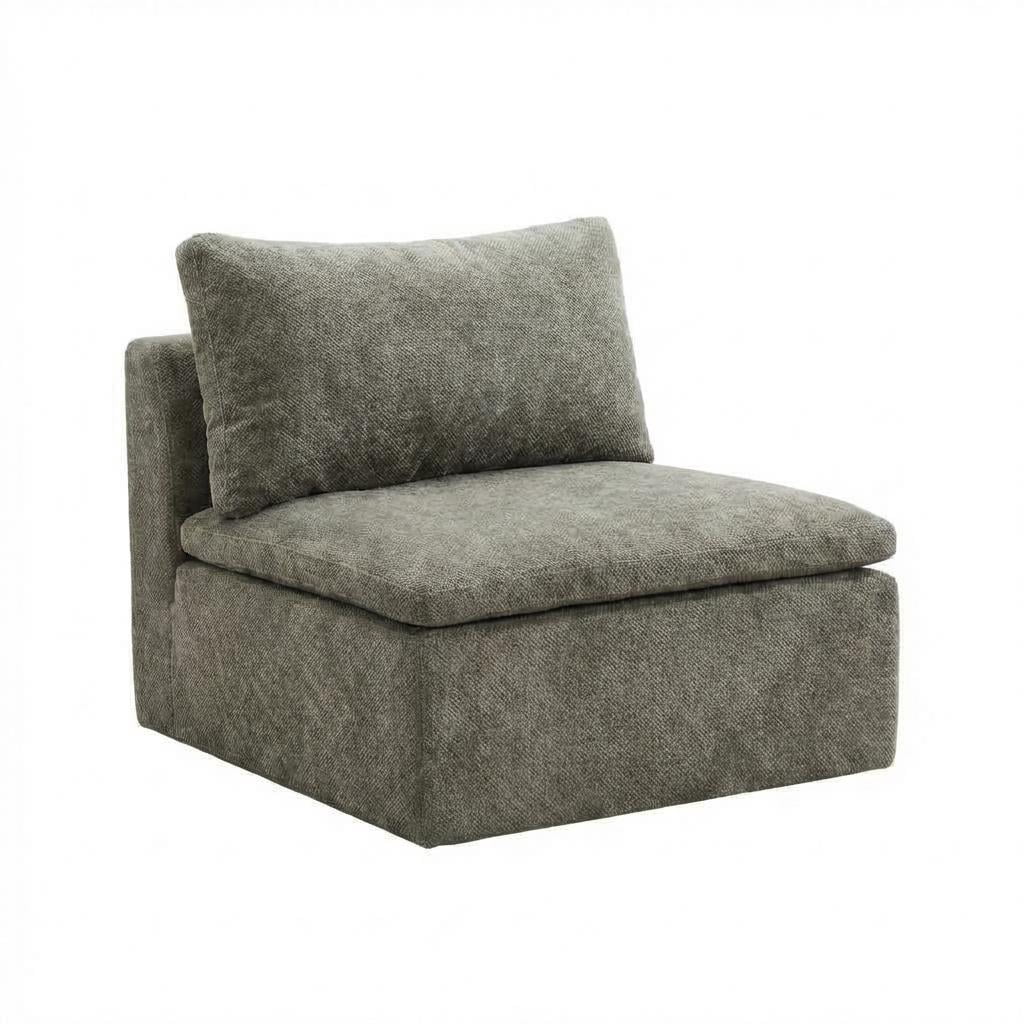 COZONY 140" Modular Cloud Sectional Sofa with Ottoman, Boneless U ...