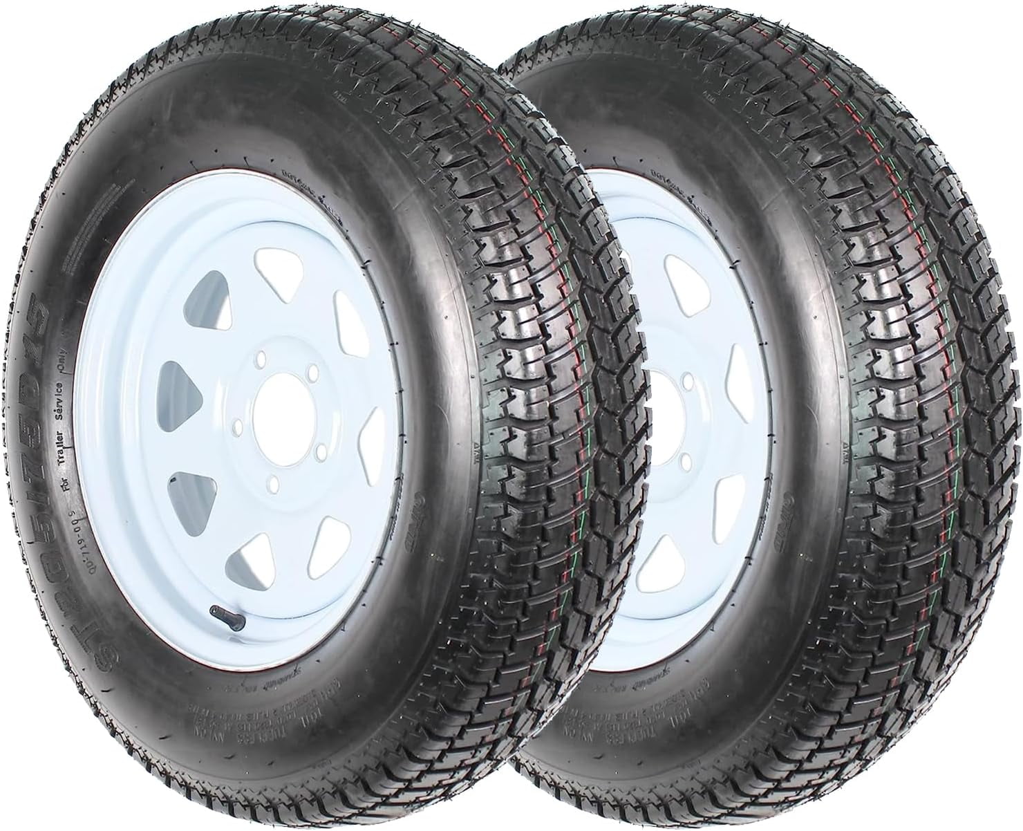 COZONY 2 Pack Trailer Tire, Premium ST205/75D15 6PR Trailer Tires with ...