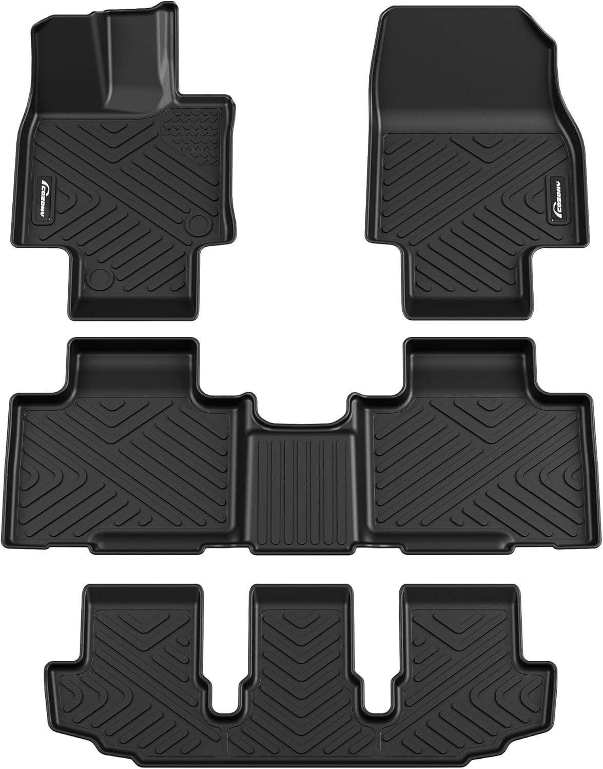 COZONY 3D TPE Floor Mats for 2020-2024 Toyota Highlander (LE, Limited ...