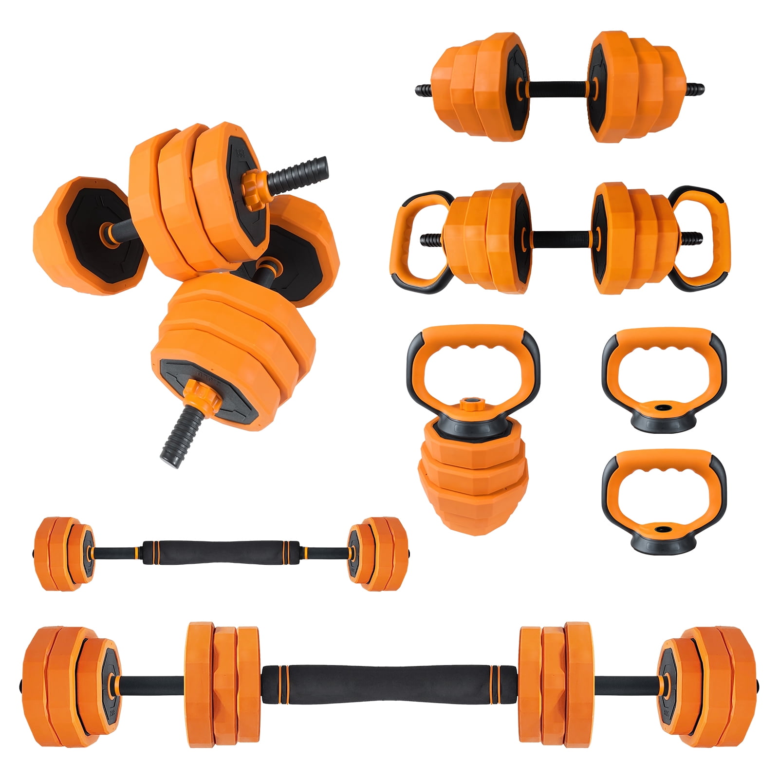 COZONY 4-in-1 88LB Adjustable Dumbbell Set, Convertible to Barbell ...