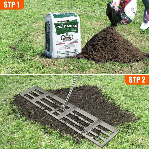 COZONY 48" Lawn Leveling Rake, Heavy Duty Professional Landscape ...
