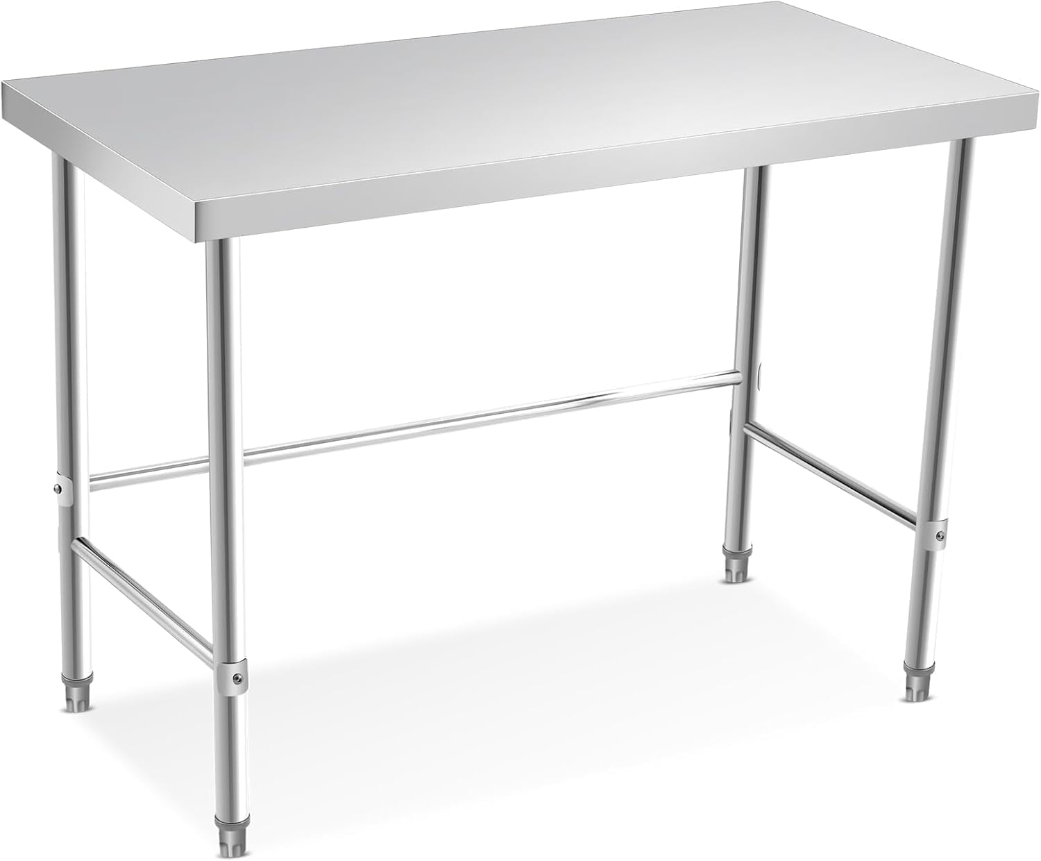 COZONY 48x24" Stainless Steel Prep Table, Open Base Design, Commercial ...