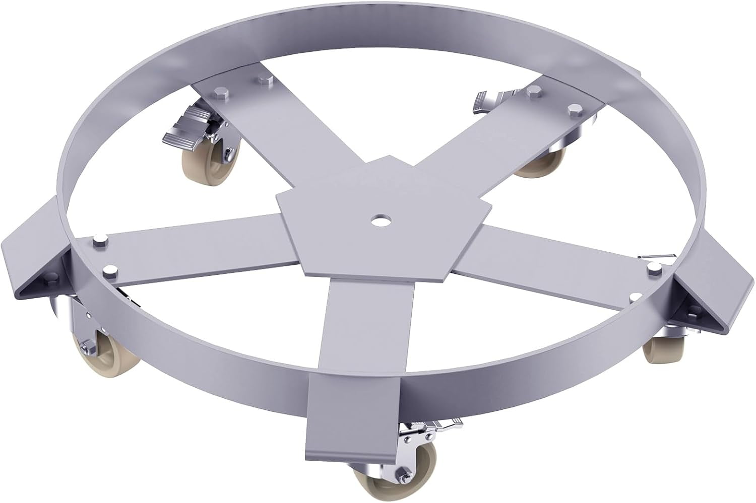 COZONY 55 Gallon Drum Dolly with 4 Swivel Casters & Steel Frame, Heavy ...