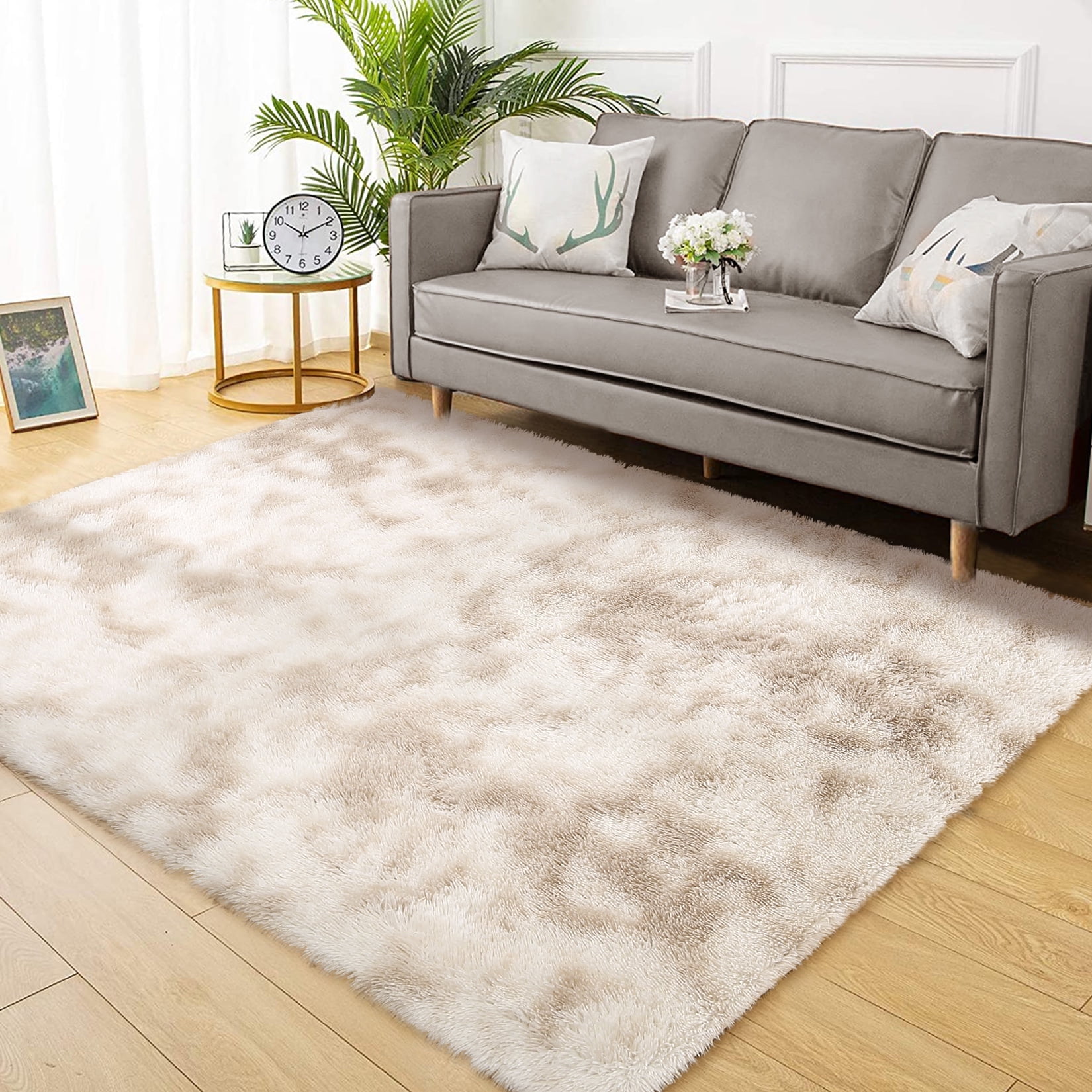 COZONY 8' x 10' Shag Area Fluffy Rug, Thick and Ultra Soft Furry Rug ...