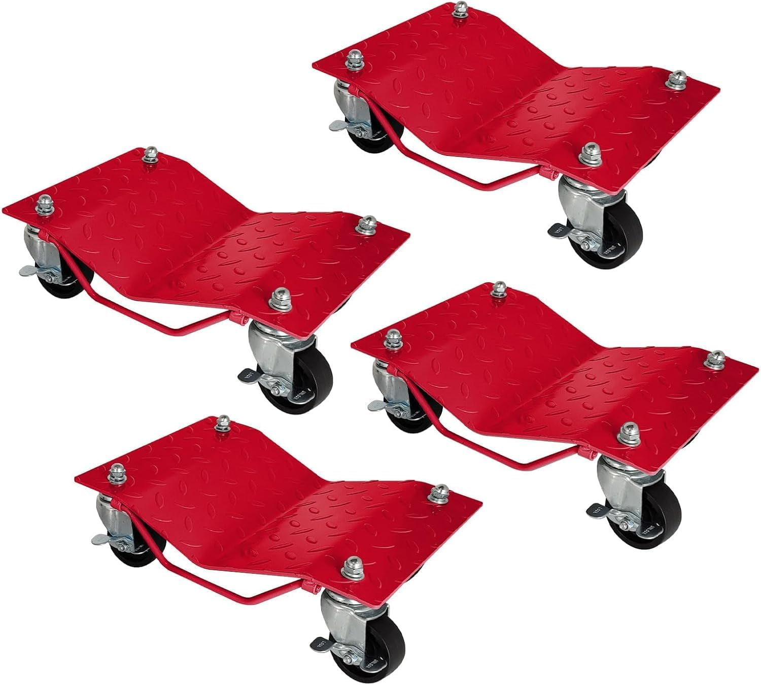 COZONY Car Tire Dolly, 4 Pcs Steel Tire Moving Dolly, Heavy Duty ...