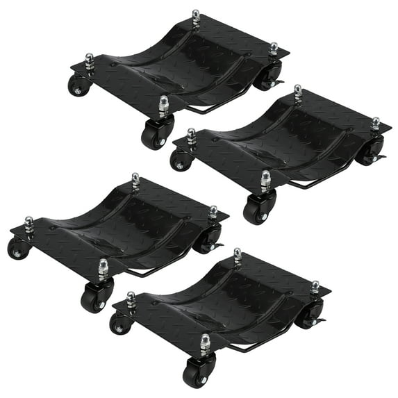 COZONY Car Wheel Dolly Set, 4 PCS 6000 Lbs Steel Tire Dolly，Heavy Duty ...