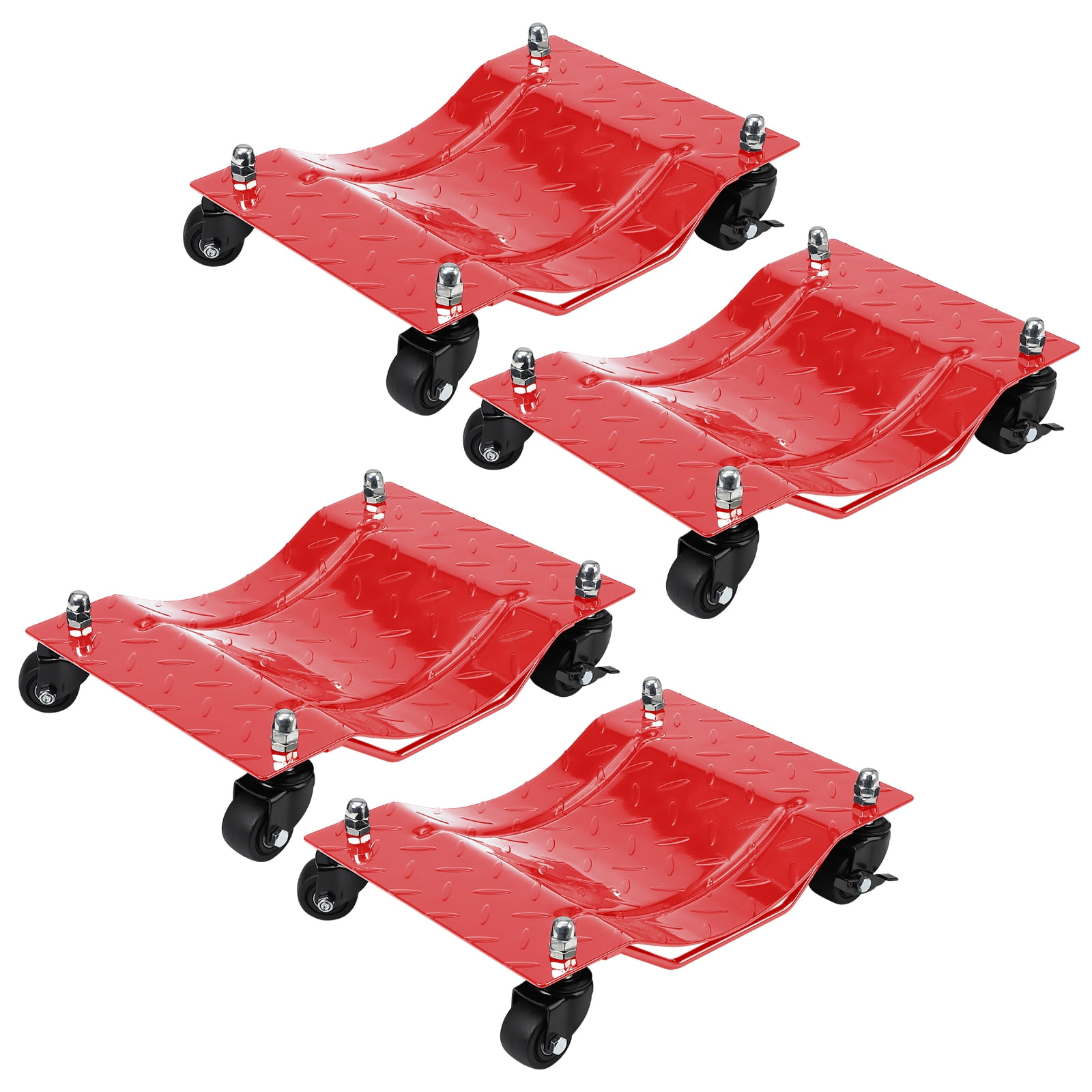 COZONY Car Wheel Dolly Set, 4 PCS 6000 Lbs Steel Tire Dolly，Heavy Duty ...