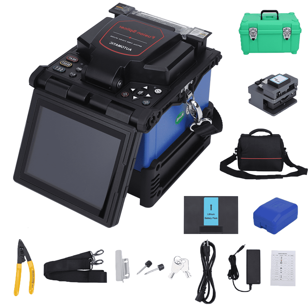 FL-118 Fiber Optic Splicer Kit, LCD Display, Large Battery, 7s Splicing ...