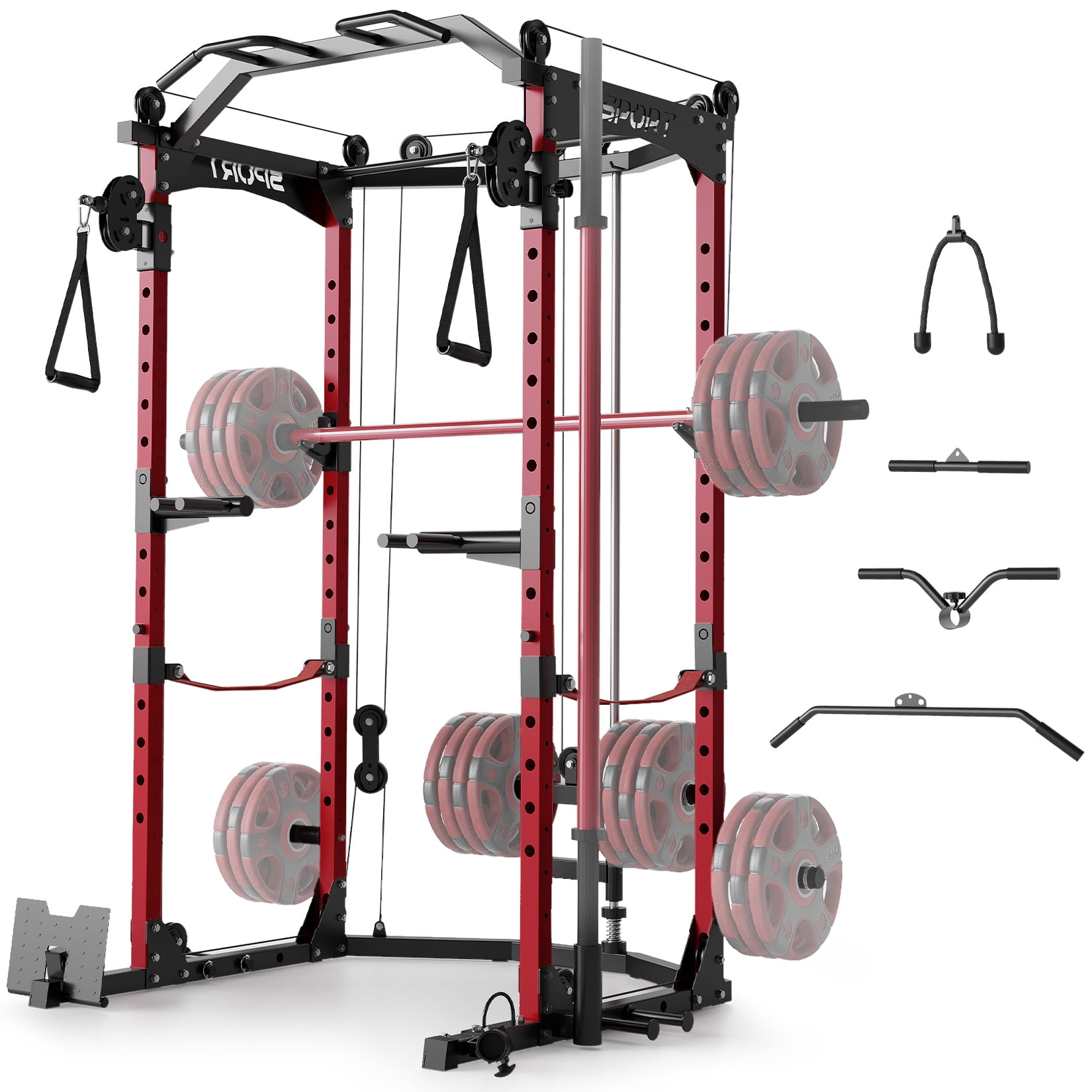 COZONY Power Cage,1600Lbs Multi-Function Power Rack with Adjustable ...