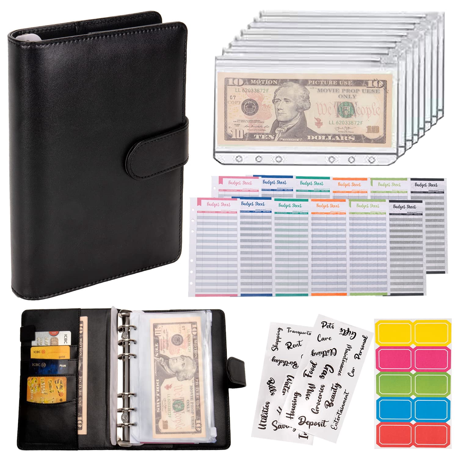 COZY COLORING Budget Binder Cash Envelopes for Budgeting Money ...