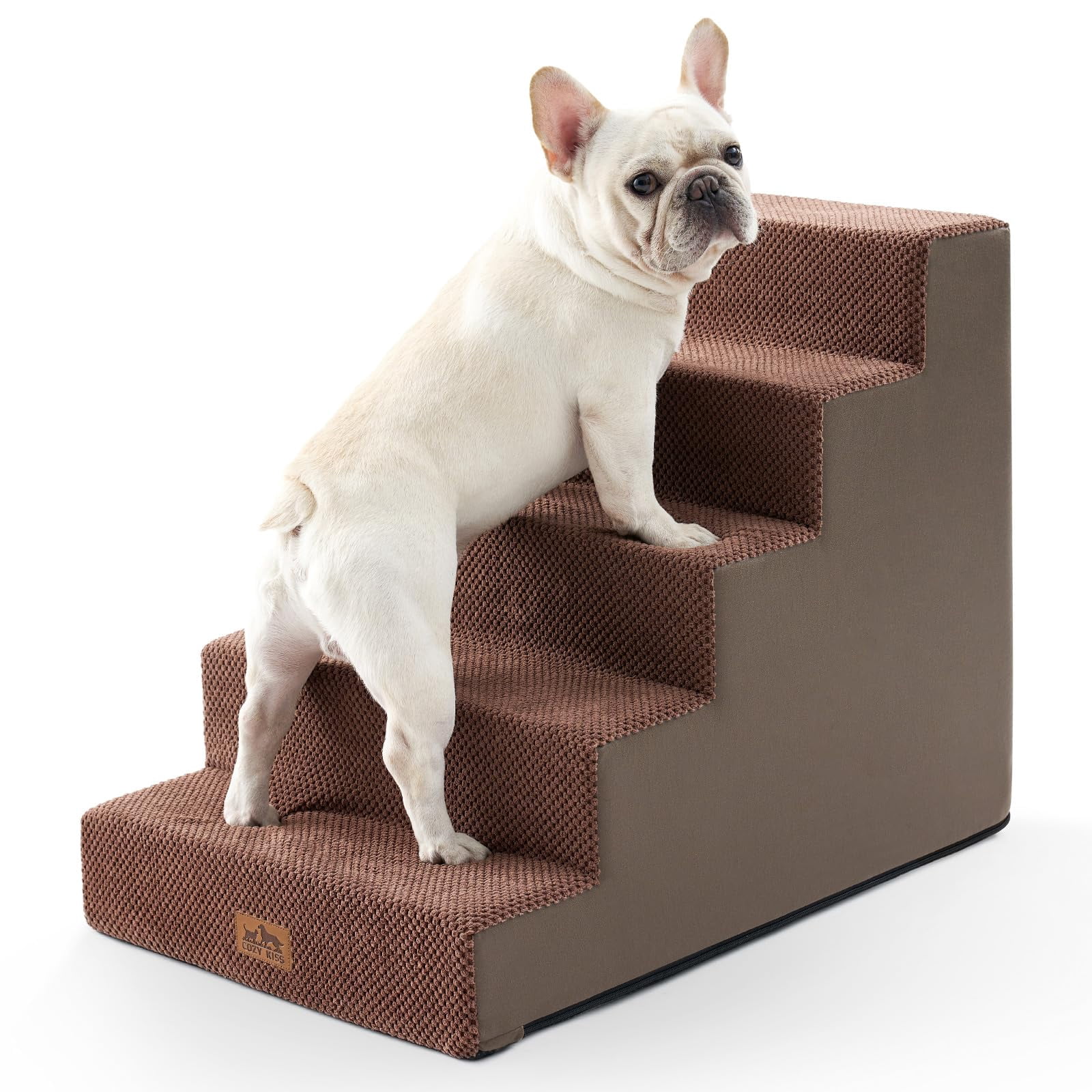 COZY KISS Dog Stairs for Small Dogs, 5 Tier Wider Pet Stairs for High ...
