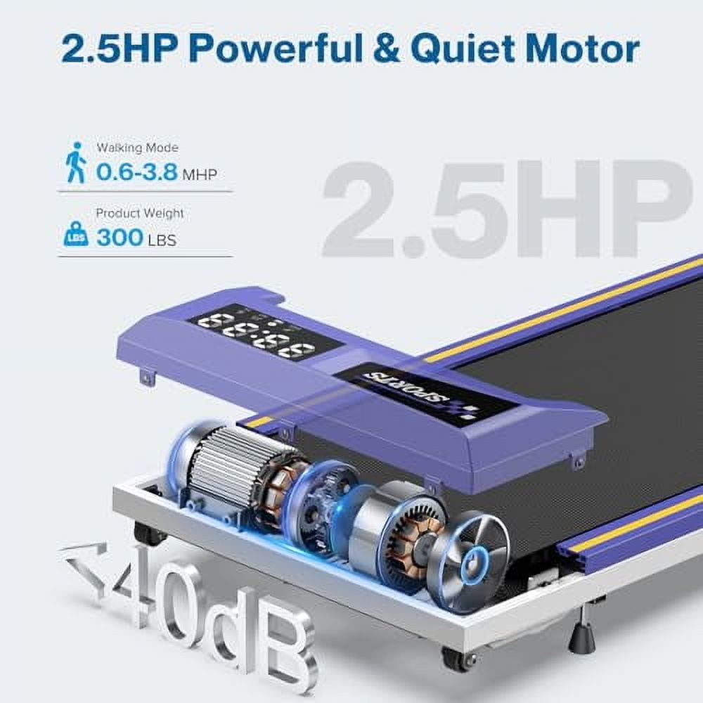 COZYINN 10% Incline Waking Pad - 2.5 HP Under Desk Treadmills for Home ...