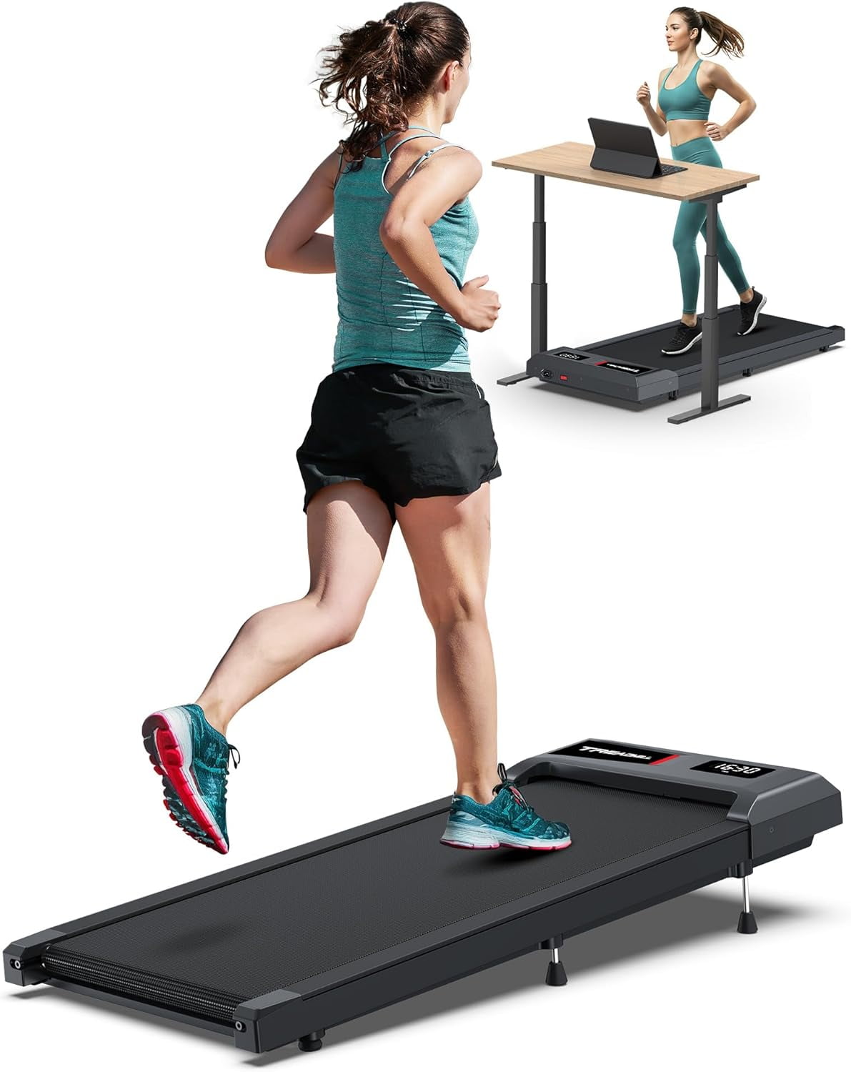 COZYINN 10% Incline Walking Pad - 3HP 4MPH/7.6MPH 265/350+lb Capacity ...