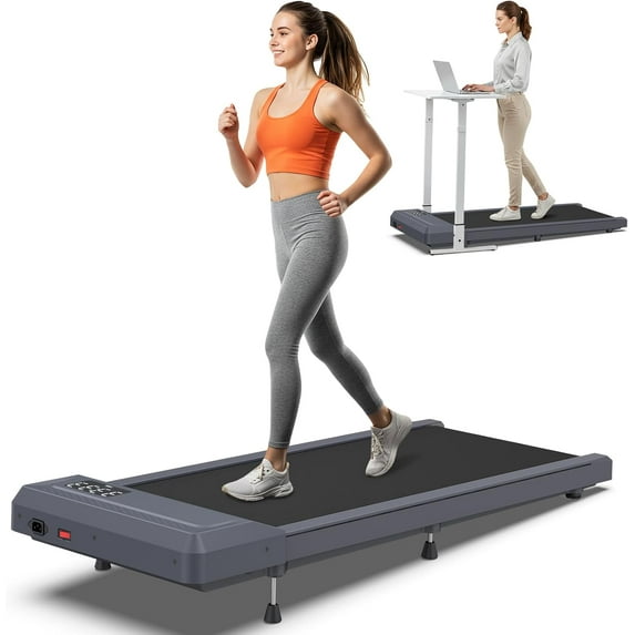 COZYINN 10% Incline Walking Pad Treadmill - Portable Under Desk Small ...