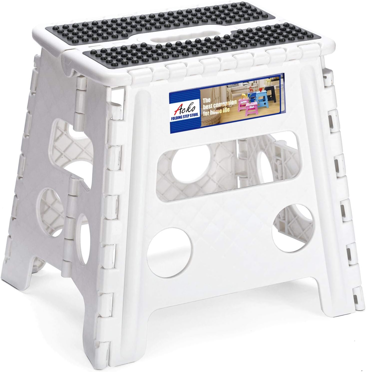 COZYMOOD Folding Step Stool - 13" Height Premium Heavy Duty Step Stools ...