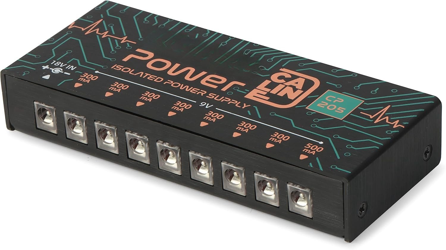 CP-205 Guitar Pedal Power , DC 9V True Isolated Pedalboard Power with 8 ...