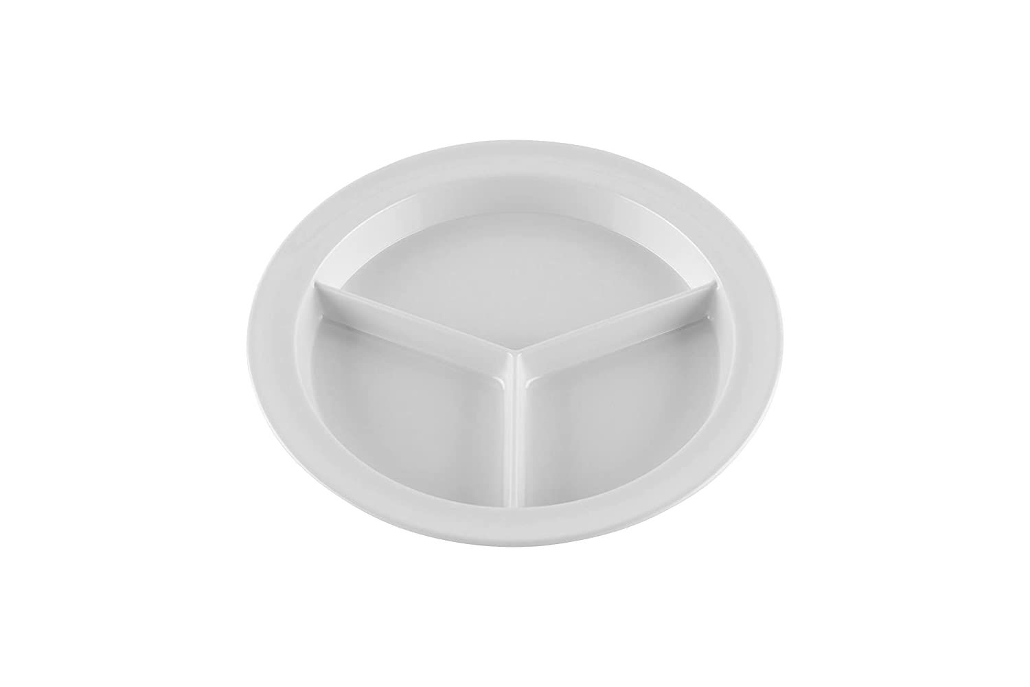 CP-530-W-EC Heavy-Duty 3 Compartment Divided Plates, 9 White (Set ...
