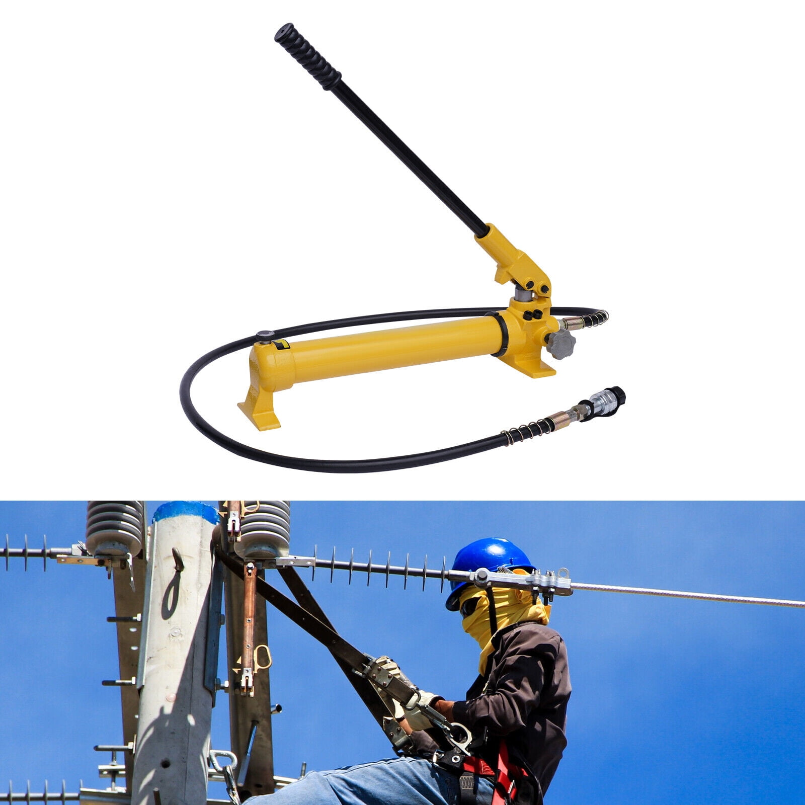 CP-700 Handheld Hydraulic Pump Tool for 10-Ton Hydraulic Ram Cylinders ...