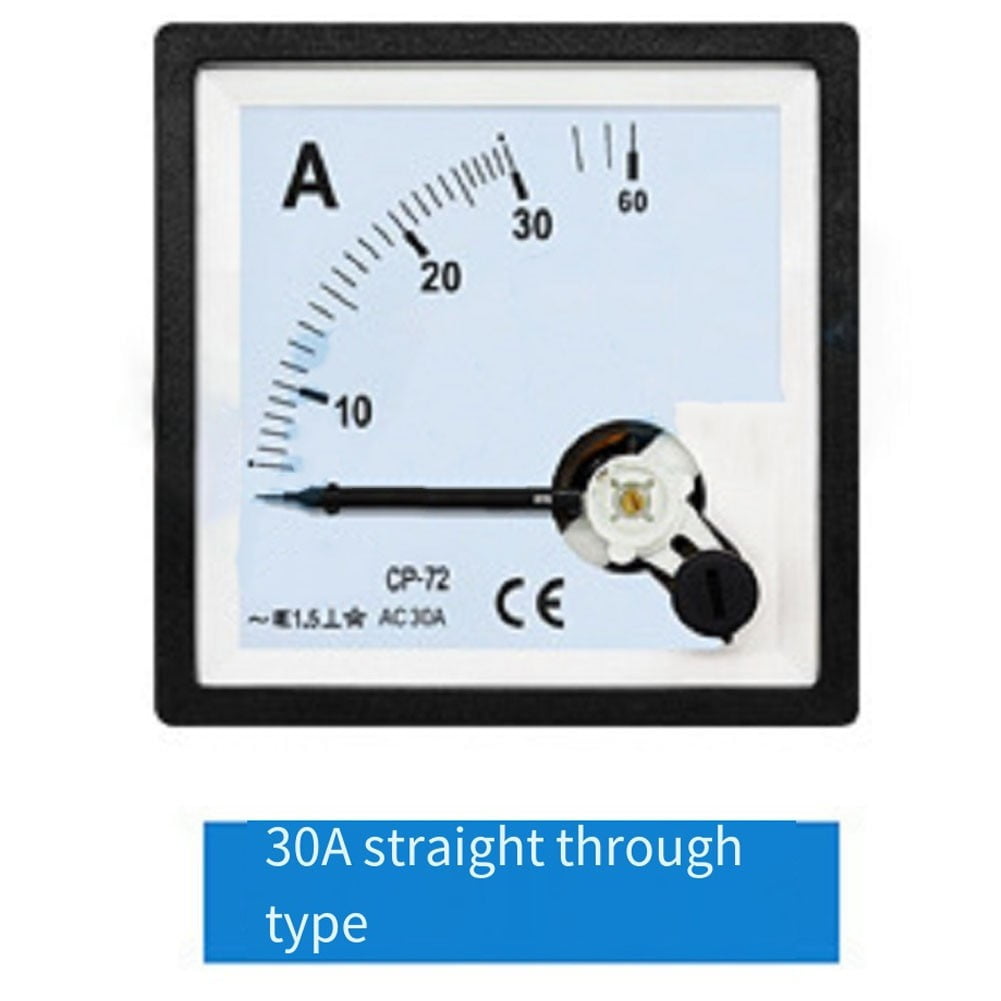 CP-72 Pointer Type AC Ammeter Analog Ammeter Pointer Panel Meter Current Meter AC 30A - Walmart.com