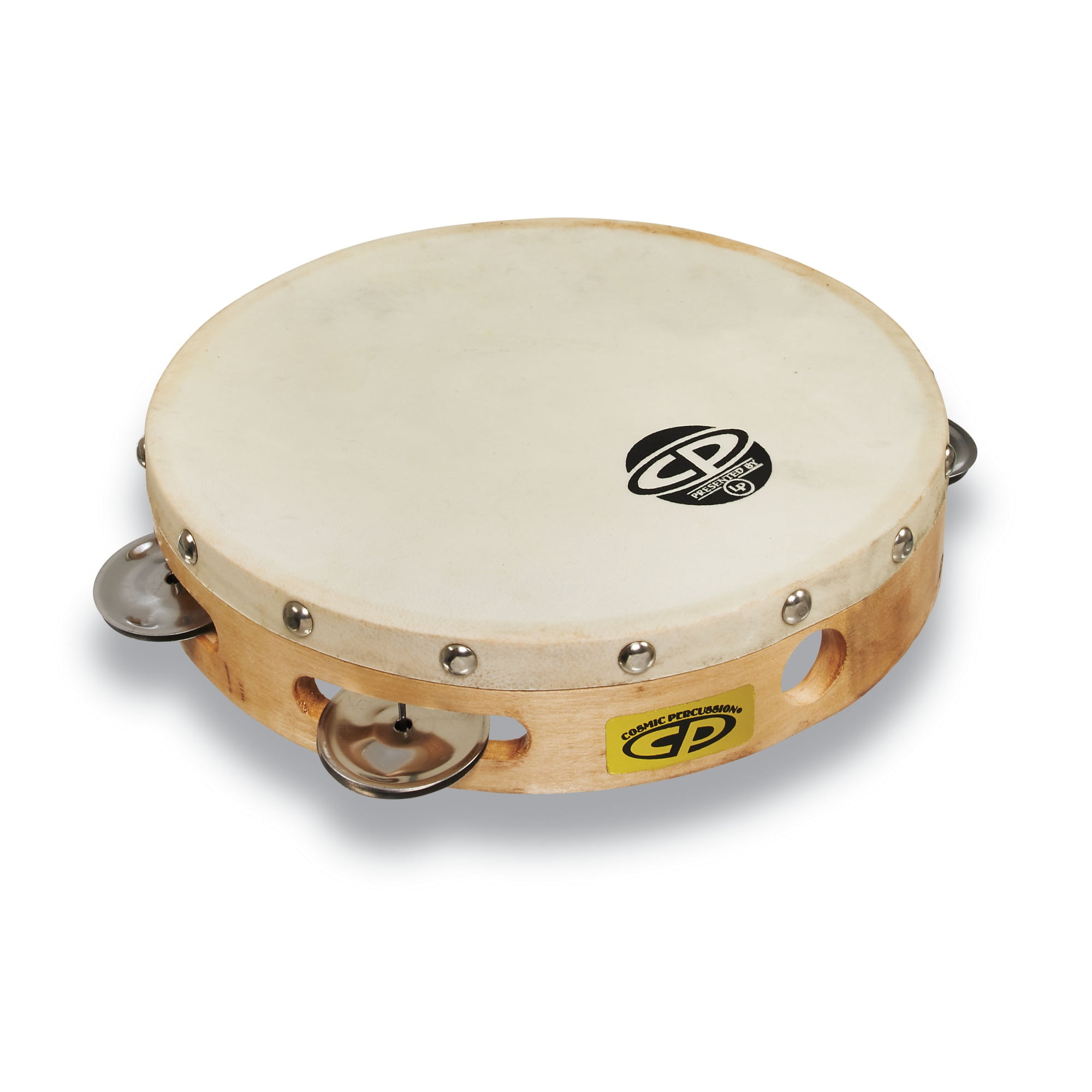 CP378 8" Wood Tambourine, Headed, Single Row Jingles - Walmart.com