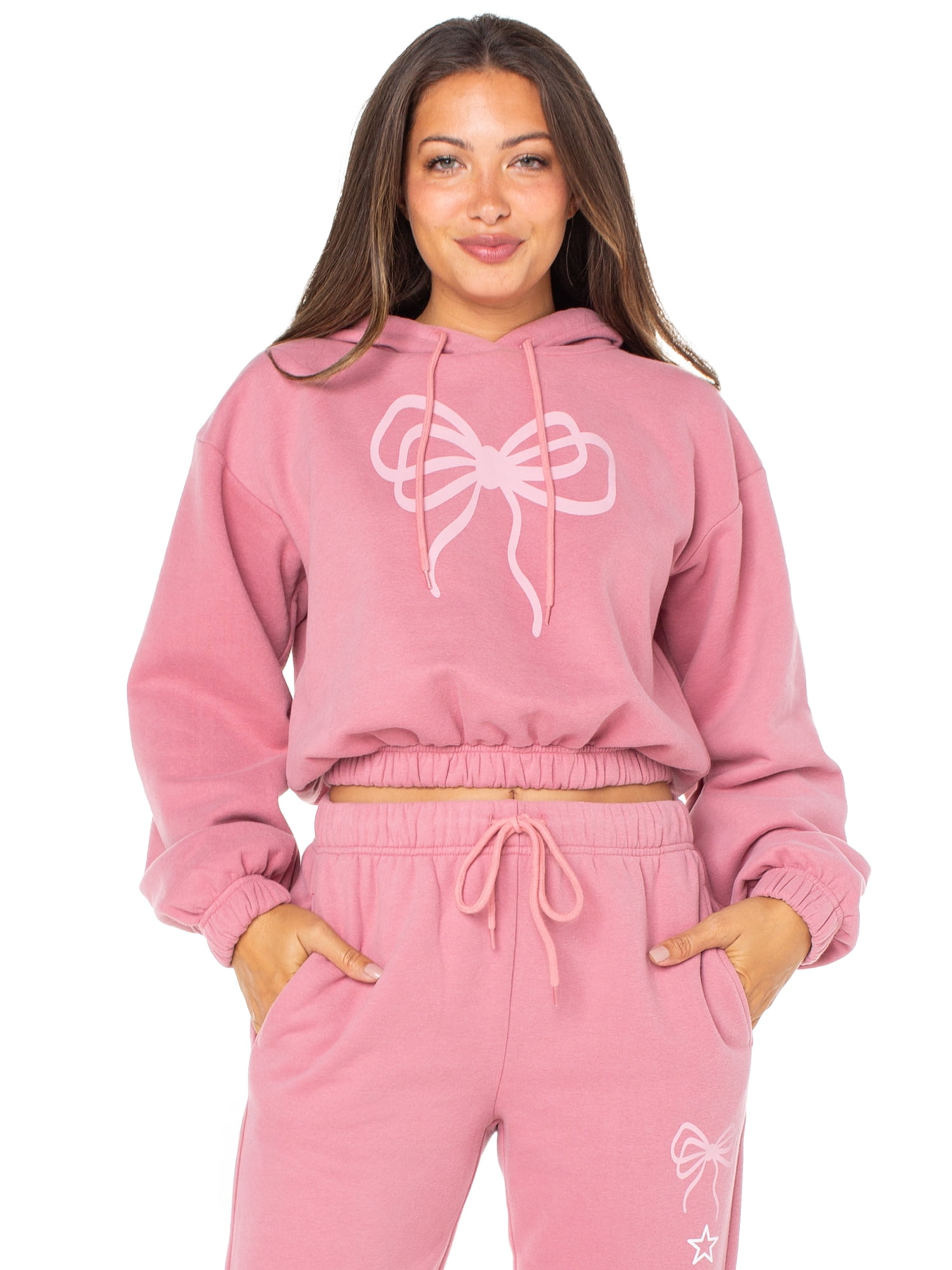Celebrity Pink Women's and Women's Plus Fleece Pullover Sweatshirt ...