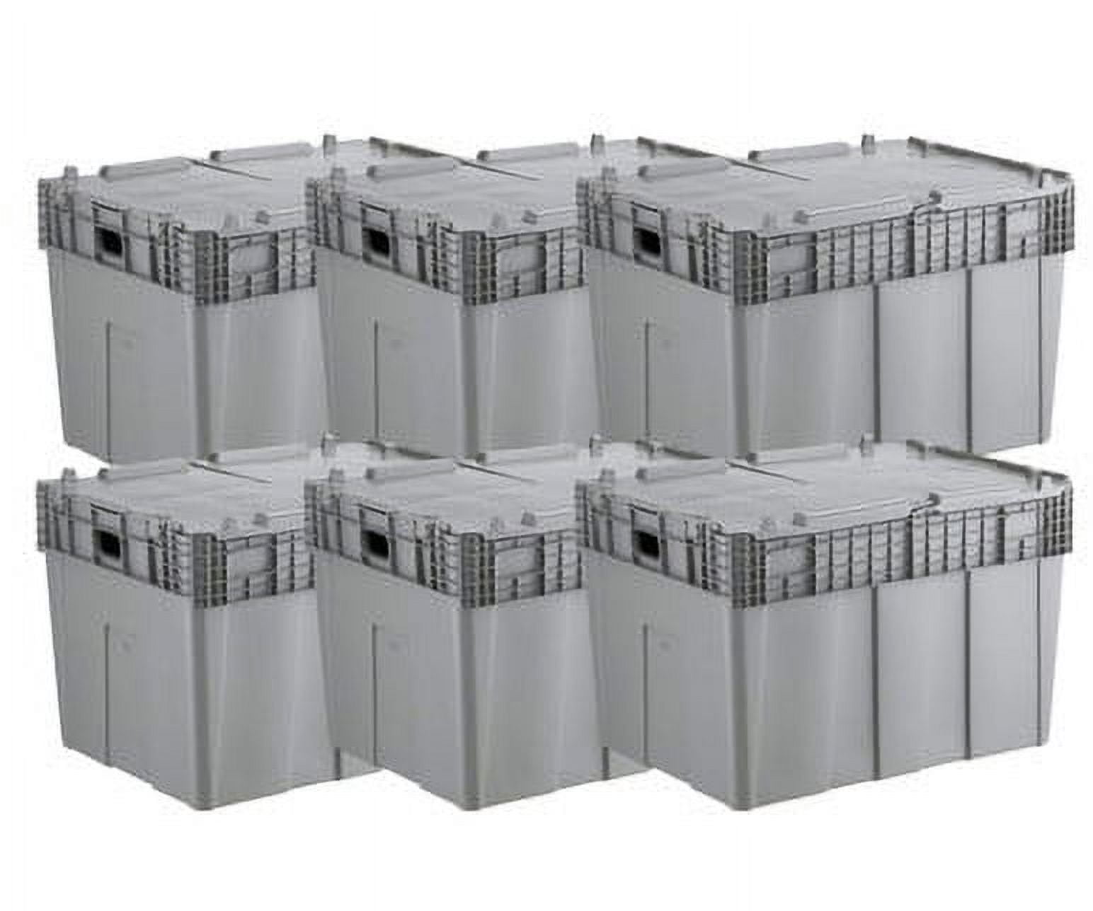 CP HOSPO Stackable Chafer Tote Box with Lid - 30x22x20 Grey, 6-Pack ...