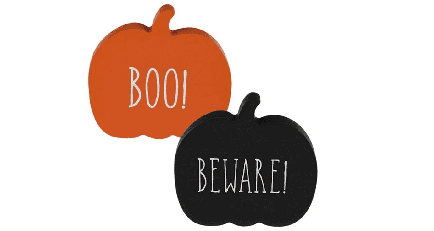 CP Halloween Decor - Mini Boo Beware Pumpkins 2pc Set - Walmart.com