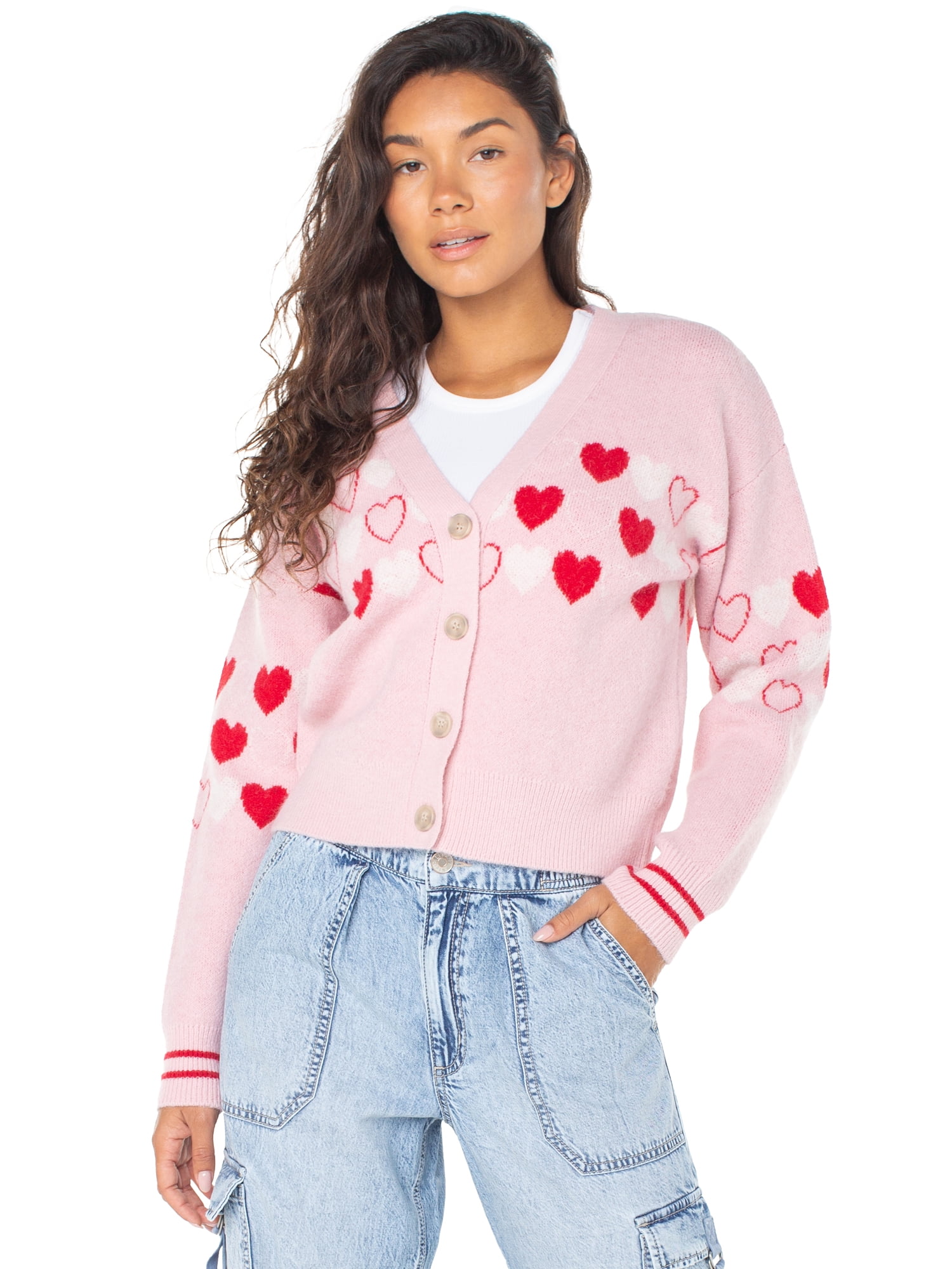 Celebrity Pink Cardigan Sweater, Women's and Women's Plus - Walmart.com