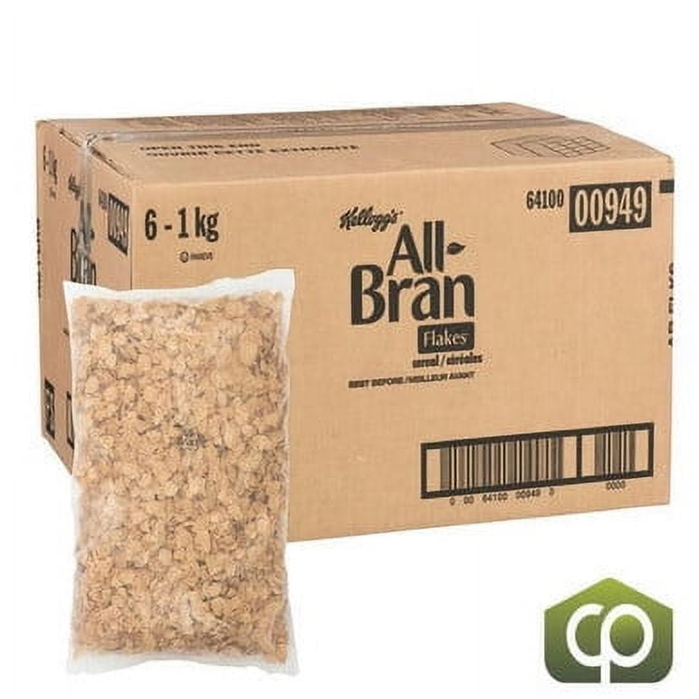 CP Kellogg's Canada All-Bran Flakes Bulk Food Service Sleeve 1000g-(6 ...