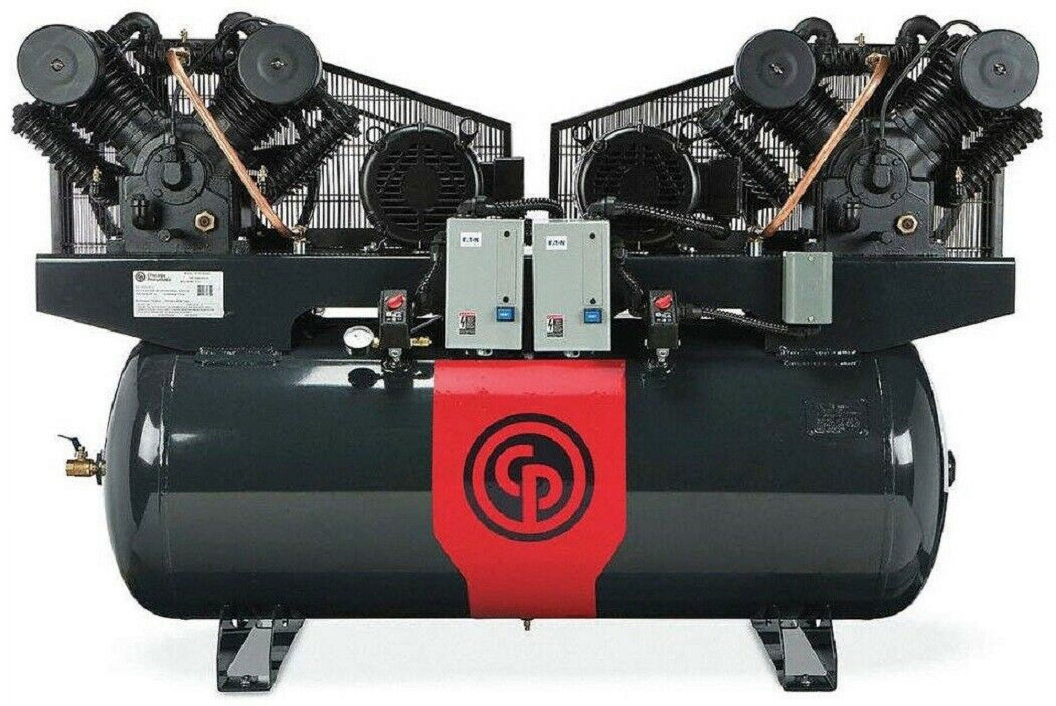 CP RCP-20123D 20HP 120 Gal Horizontal 2 Stage 208-230V 3PH Duplex Air ...