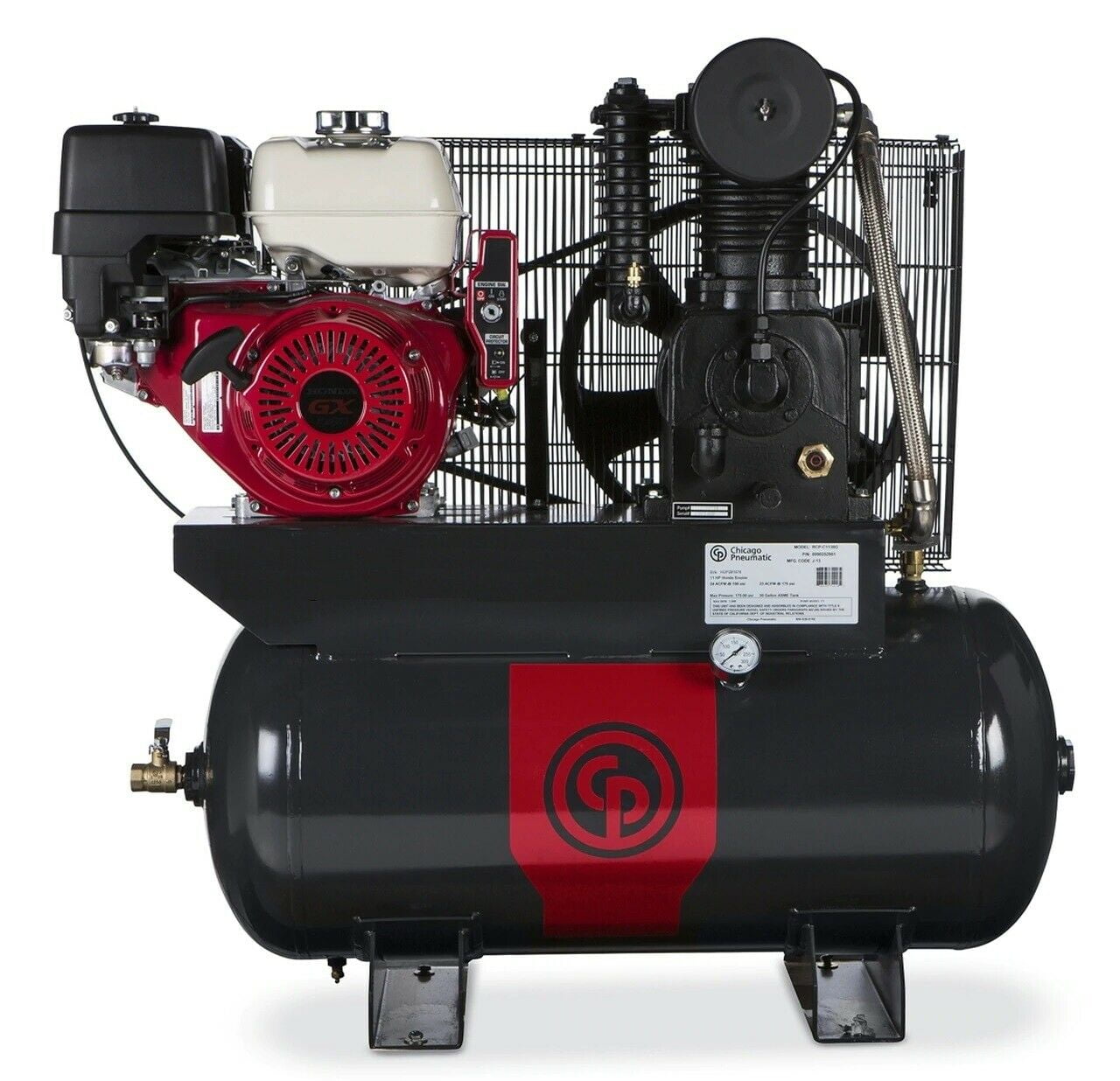 CP RCP-C1130G 11Hp Honda Gas 30 Gallon 2Stage 18.5CFM Truck Mount Air Compressor - Walmart.com