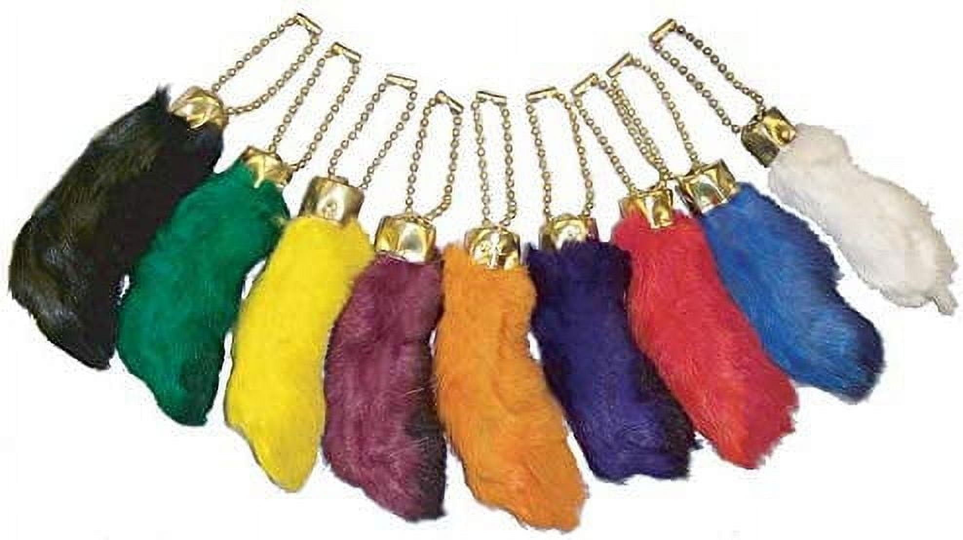 CP Rabbits Foot Keychain, Multicolor, Plush Novelty Keyring Toy for ...