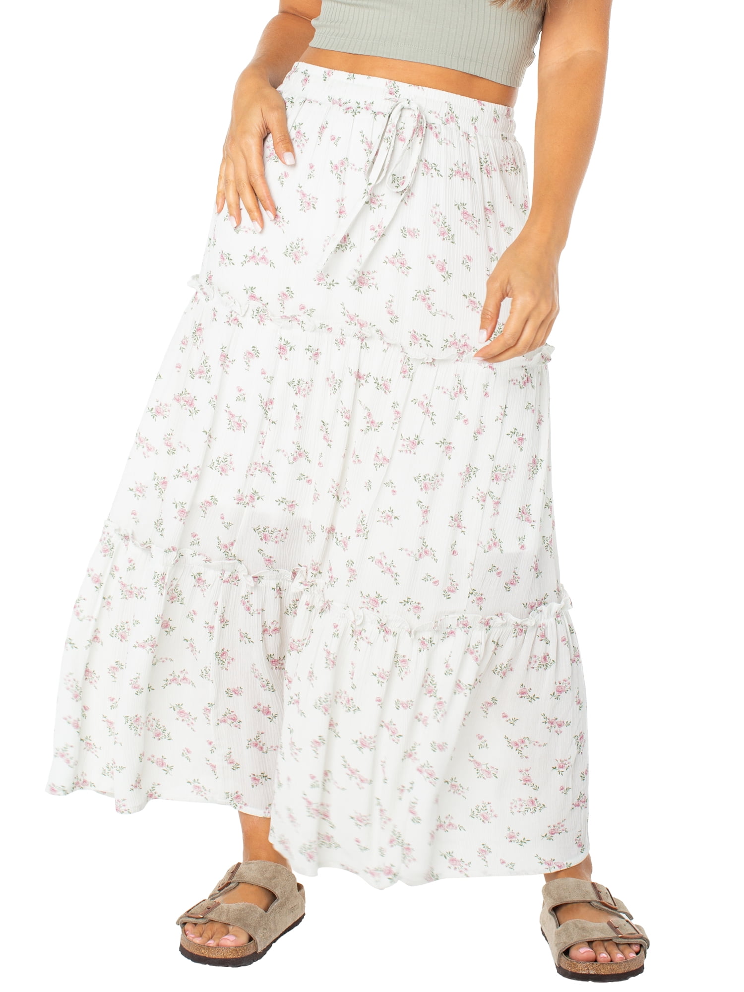 Celebrity Pink Long Tiered Skirt, Women's & Women's Plus - Walmart.com