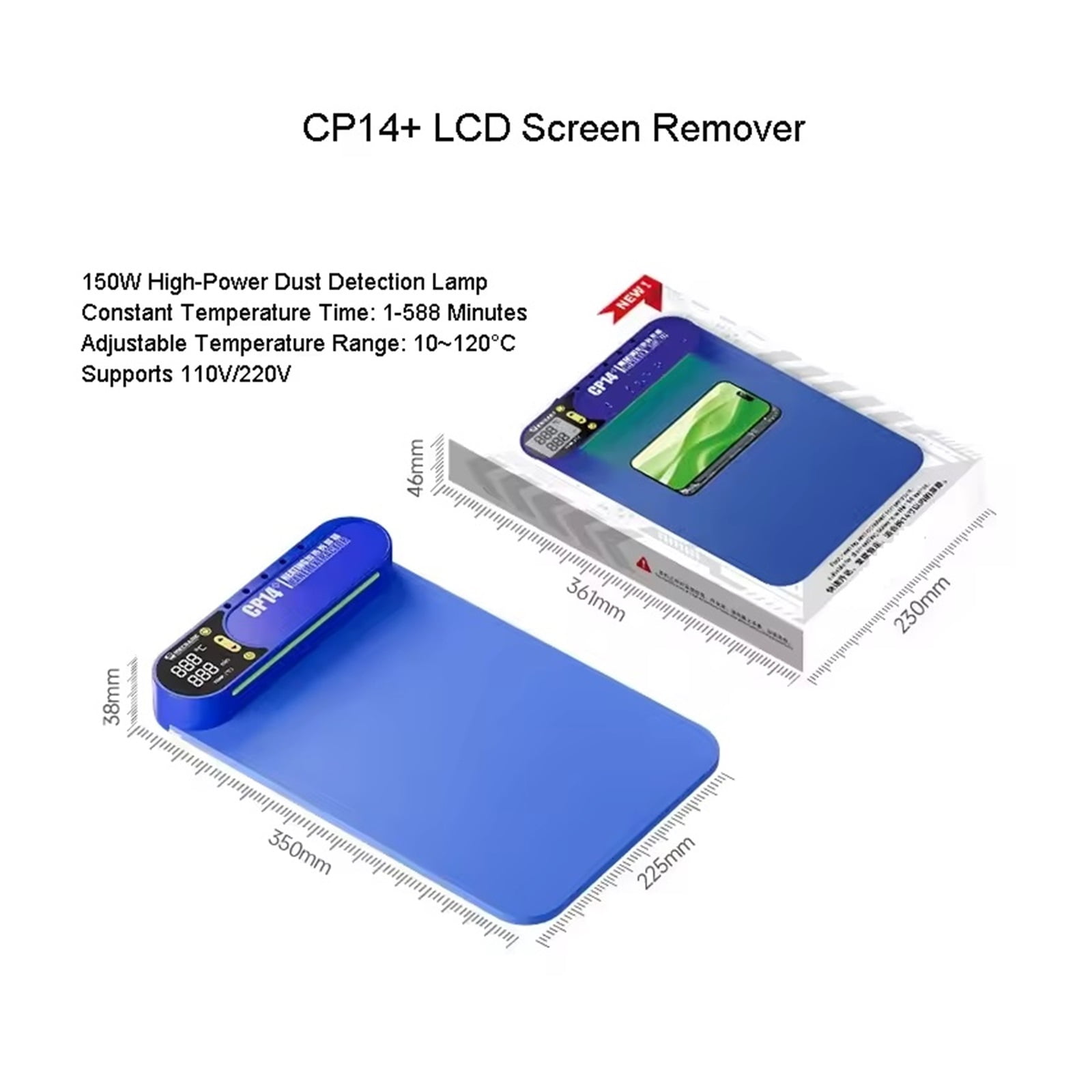 CP14 Plus LCD Screen Remover 14-inch For e Phone Pad Screen Disassembly Separator Rapid Heating ...