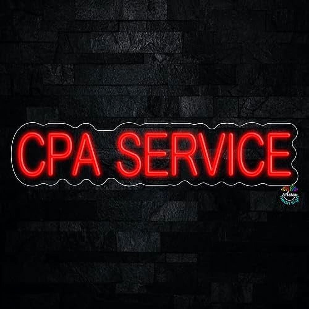 CPA Service LED Neon Sign 27"L x 6"H #32195 - Walmart.com