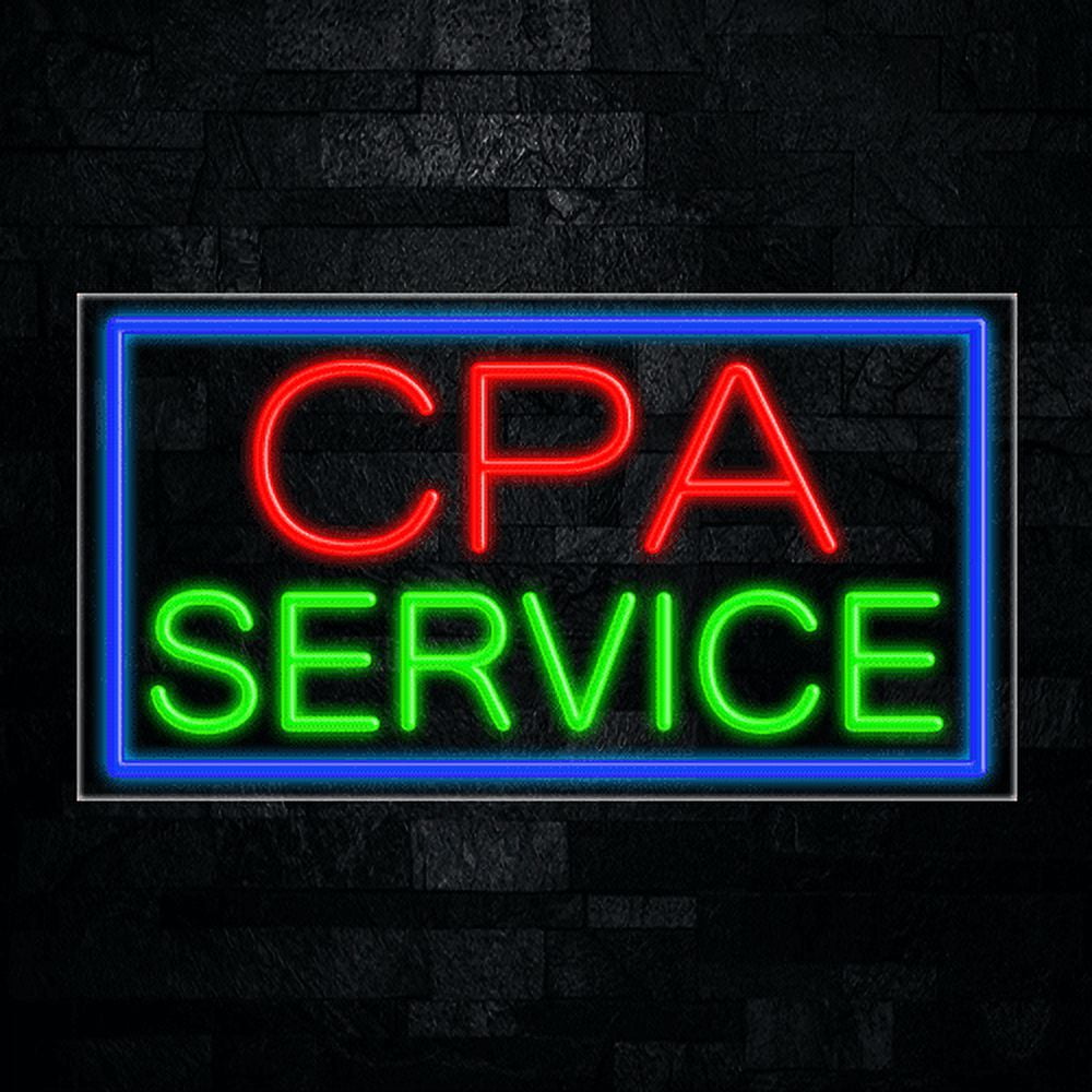 CPA Service LED Neon Sign 33"L x 18"H #31685 - Walmart.com