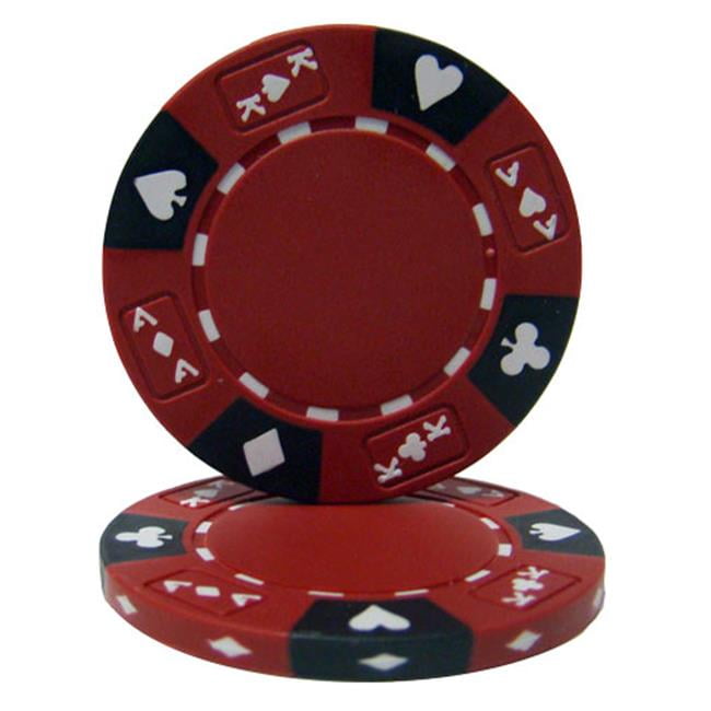 CPAK-RED-25 Roll of 25 - Red - Ace King Suited 14 Gram Poker Chips - Walmart.com
