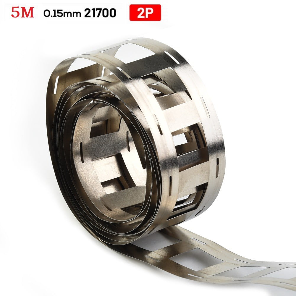 CPAN 1 roll 5M 2P 21700 Lithium Battery Nickel Strip tape Holder Nickel Plated Belt - Walmart.com